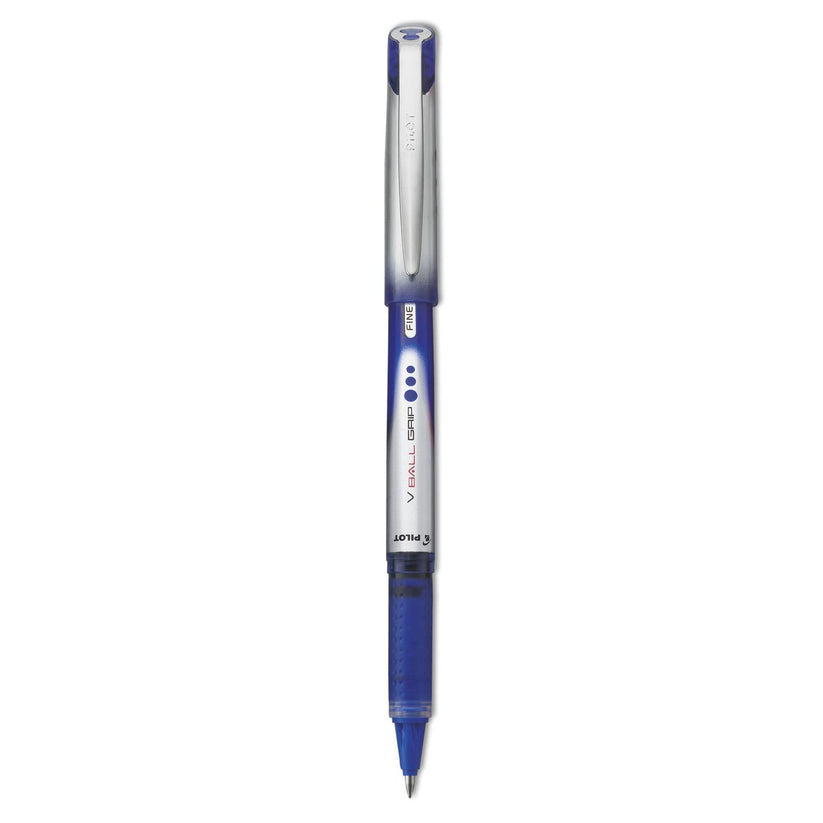 PILOT VBall Grip Liquid Ink Rolling Ball Stick Pens, Fine Point, Blue ...