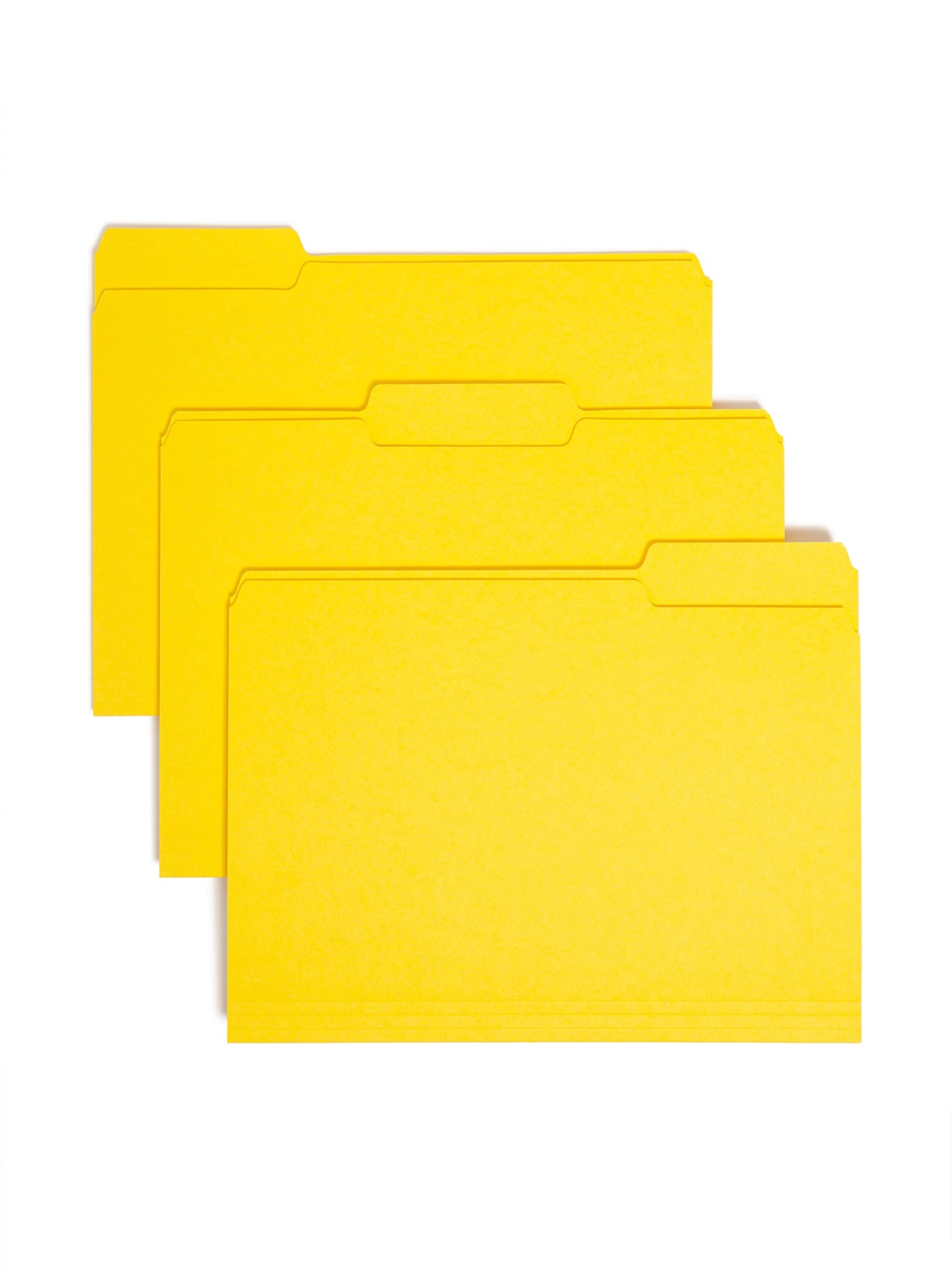 Smead Interior File Folder, 1/3-Cut Tab, Letter Size, Yellow, 100 per ...