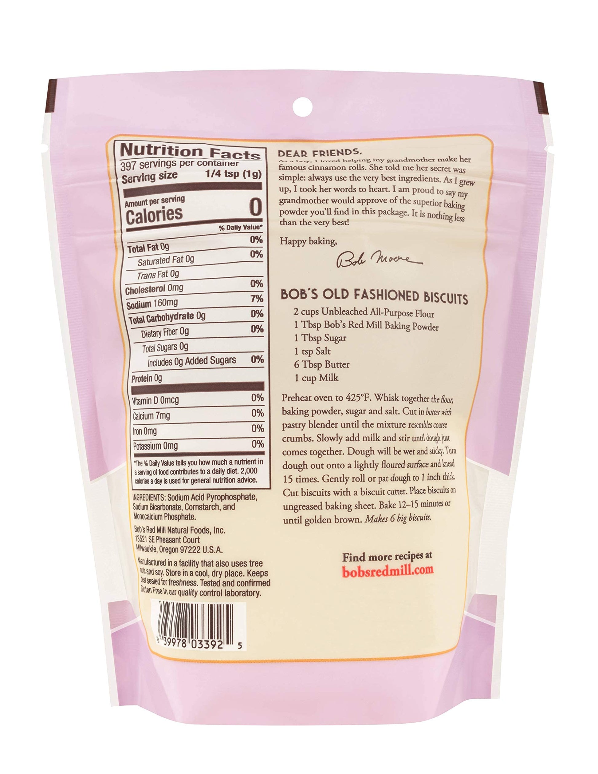 Bob's Red Mill Baking Powder, 14 Ounce (Pack of 3) – MISAF INC